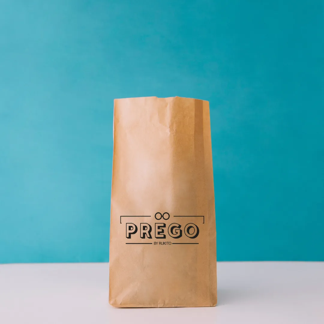 Paquete 500 unidades de funda kraft 18x31x13 con logo. - Ebags